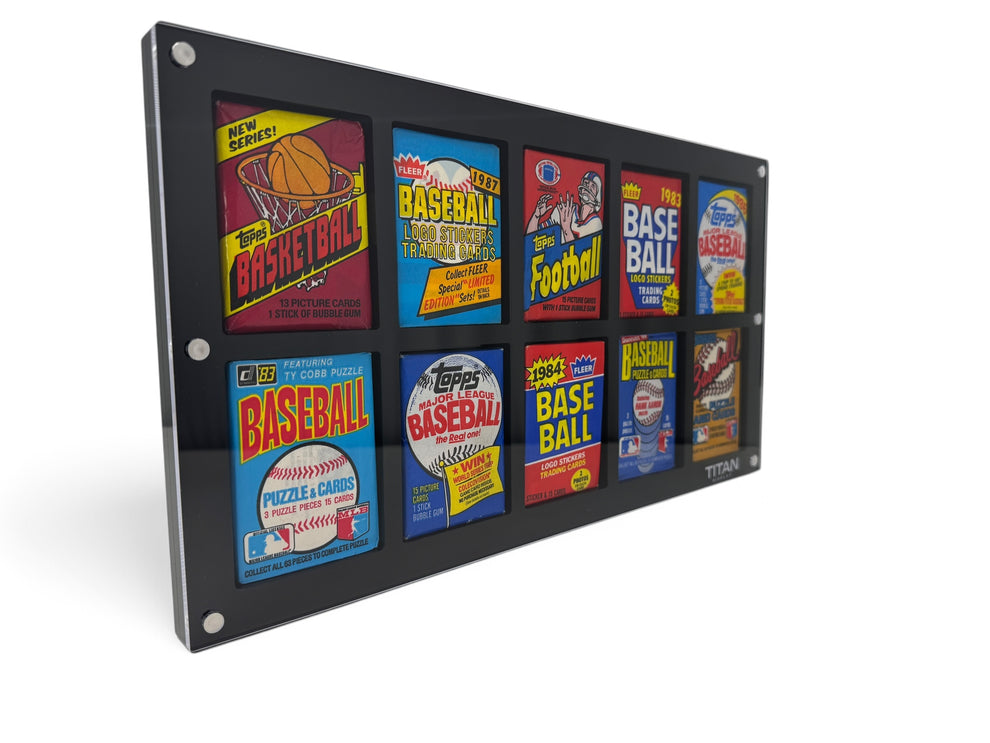 10-Pack Acrylic Wall Display Case – Wax Pack Showcase – Titan Display